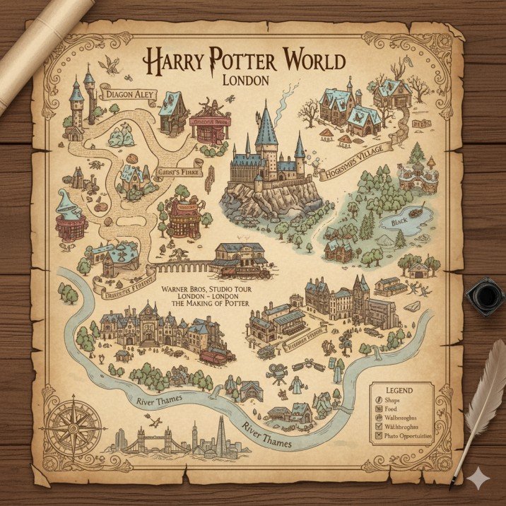 A Complete Guide to the Harry Potter World London Map
